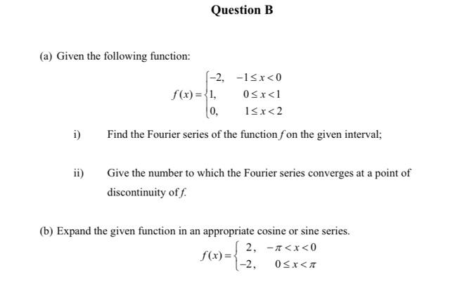 Solved (a) Given the following function: | Chegg.com