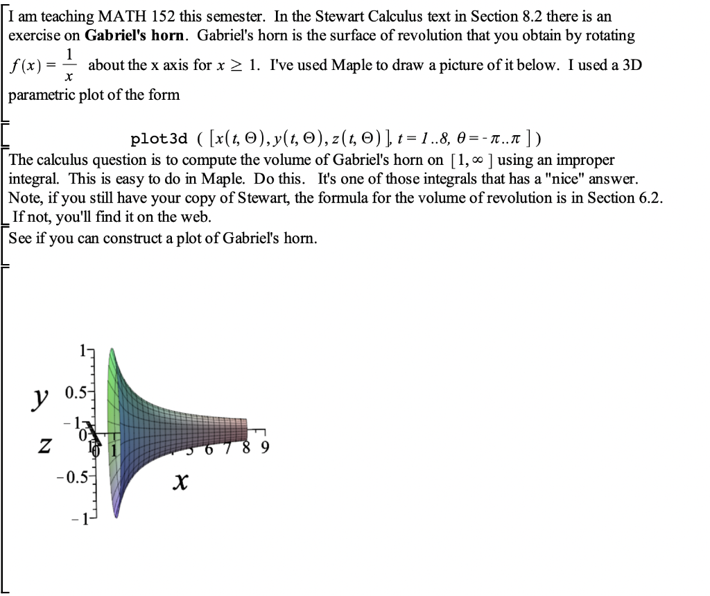 Solved I am teaching MATH 152 this semester. In the Stewart | Chegg.com