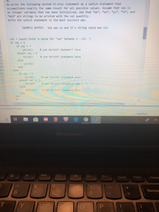 Solved Re-write the following nested if-else statement as a | Chegg.com