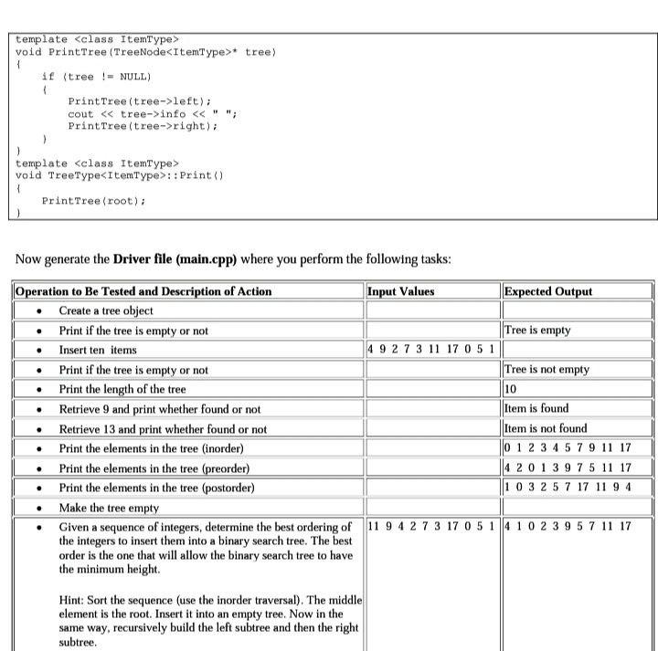 Solved Need driver file..use the given cpp and header files | Chegg.com