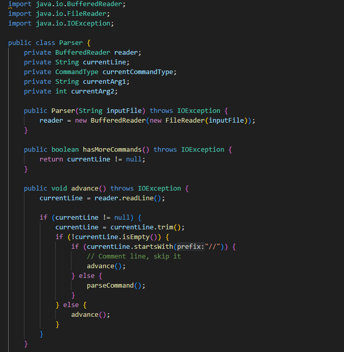 Solved In the VMTranslator class, implement the main method | Chegg.com