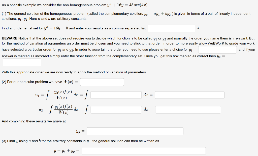 Solved As a specific example we consider the non-homogeneous | Chegg.com