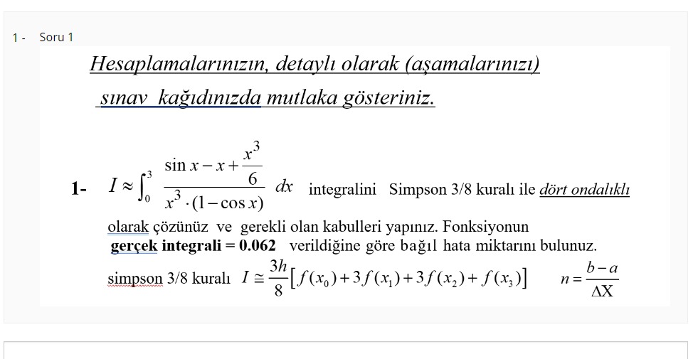 Solved Hesaplamalarınızın, detaylı olarak (aşamalarınızı) | Chegg.com