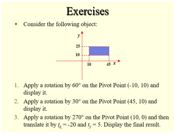 Solved - Consider the following object: 1. Apply a rotation | Chegg.com