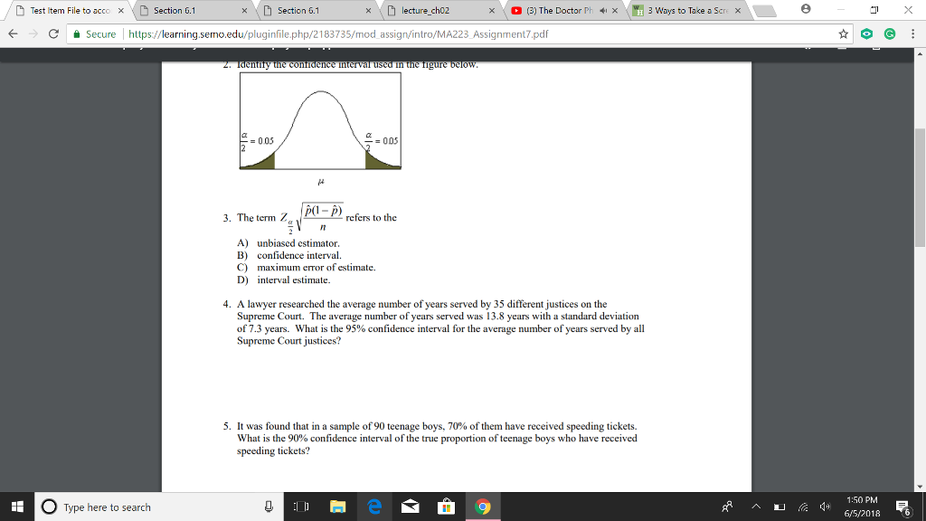 Solved D Test item File to acco x Section 0.1 xSection 6.1 | Chegg.com