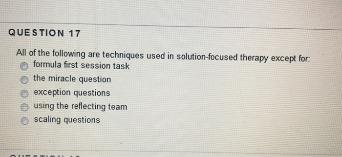 Solved QUESTION 17 All of the following are techniques used | Chegg.com
