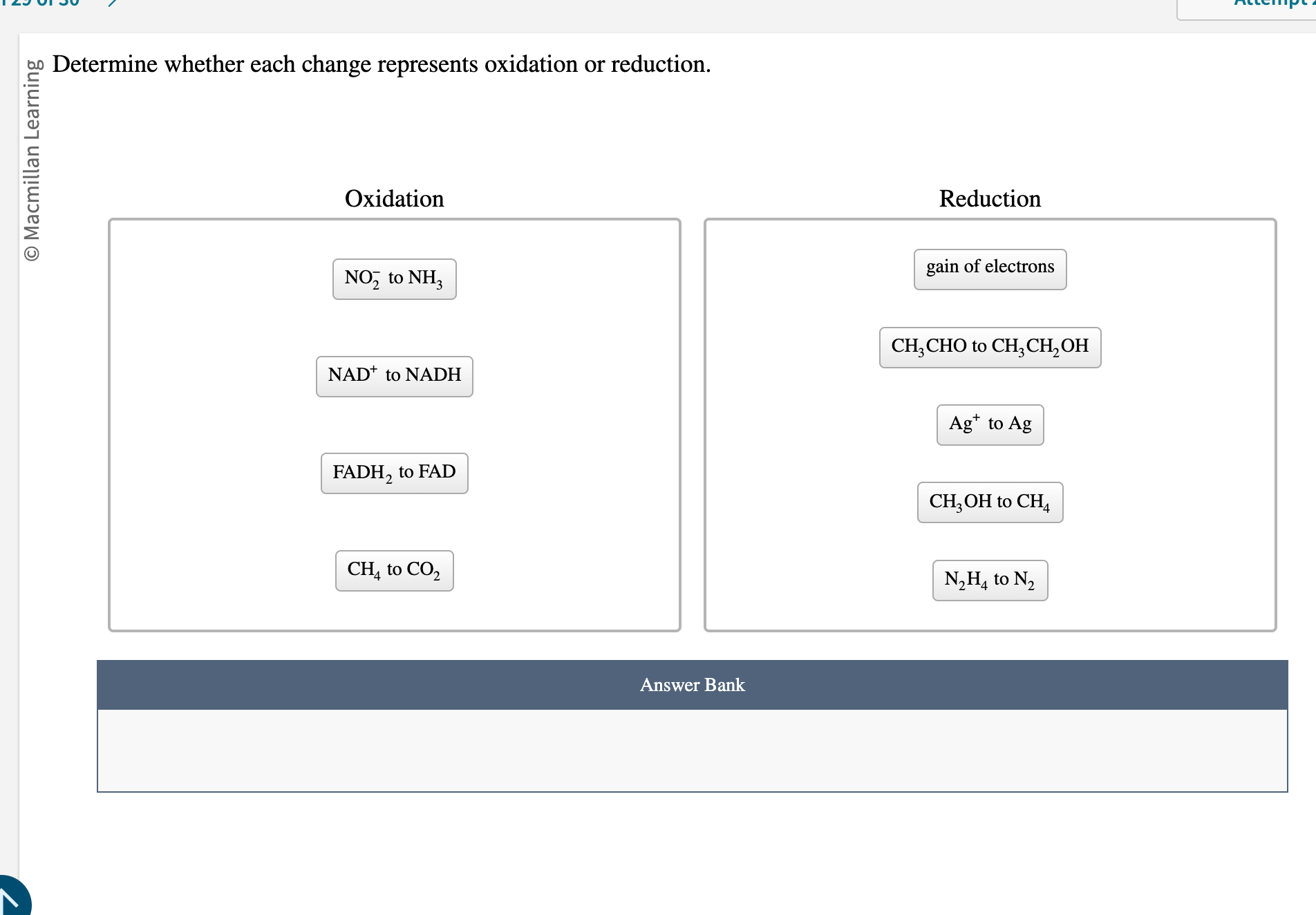Solved Determine whether each change represents oxidation or | Chegg.com