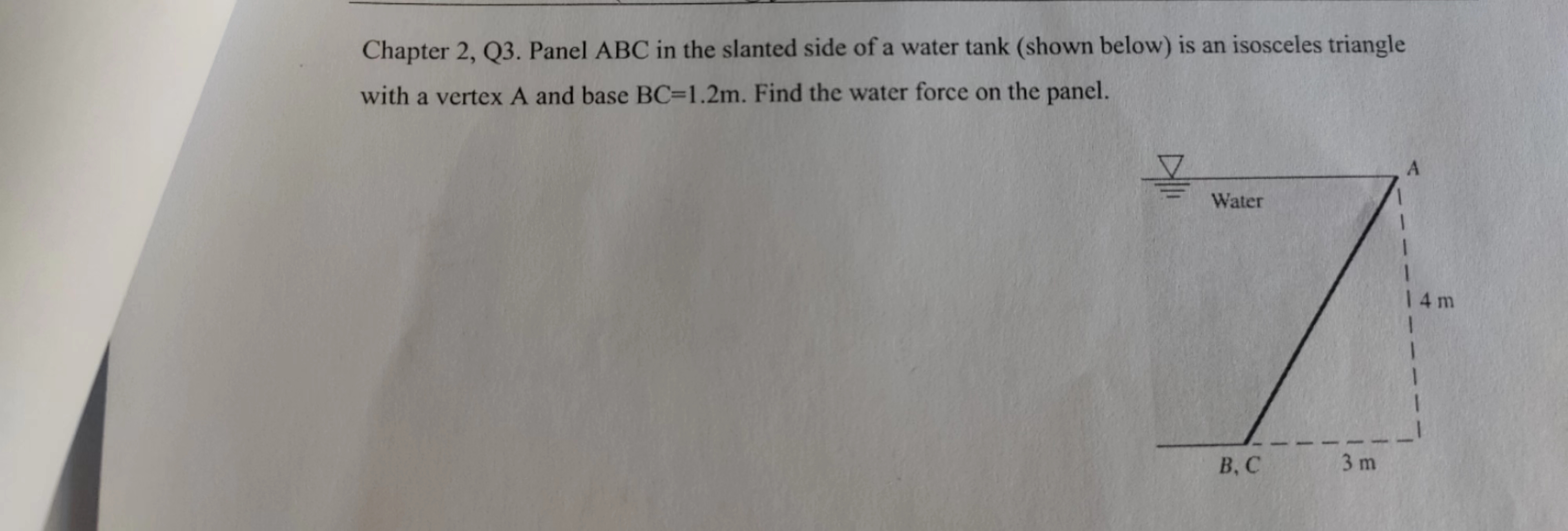 Solved Chapter 2, ﻿Q3. ﻿Panel ABC in the slanted side of a | Chegg.com