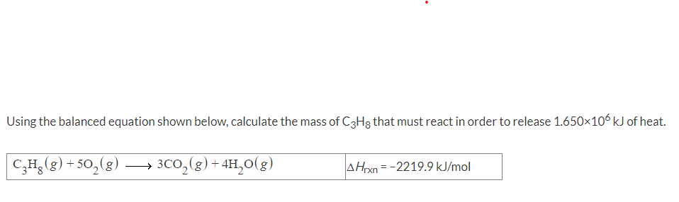 Solved Using the balanced equation shown below, calculate | Chegg.com