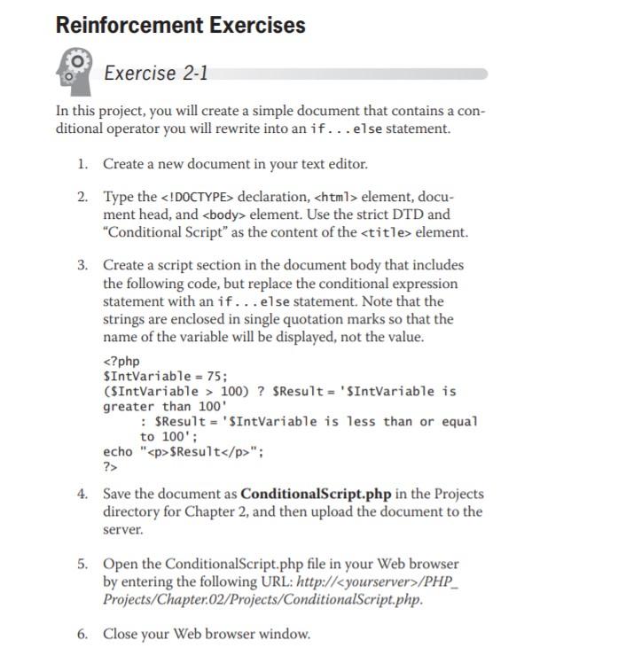 Solved Reinforcement Exercises Exercise 2-1 In this project, | Chegg.com