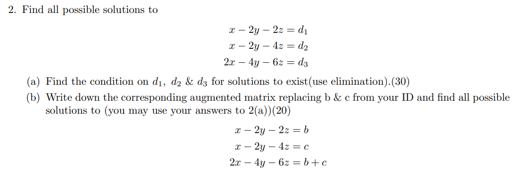 Solved 2. Find all possible solutions to | Chegg.com