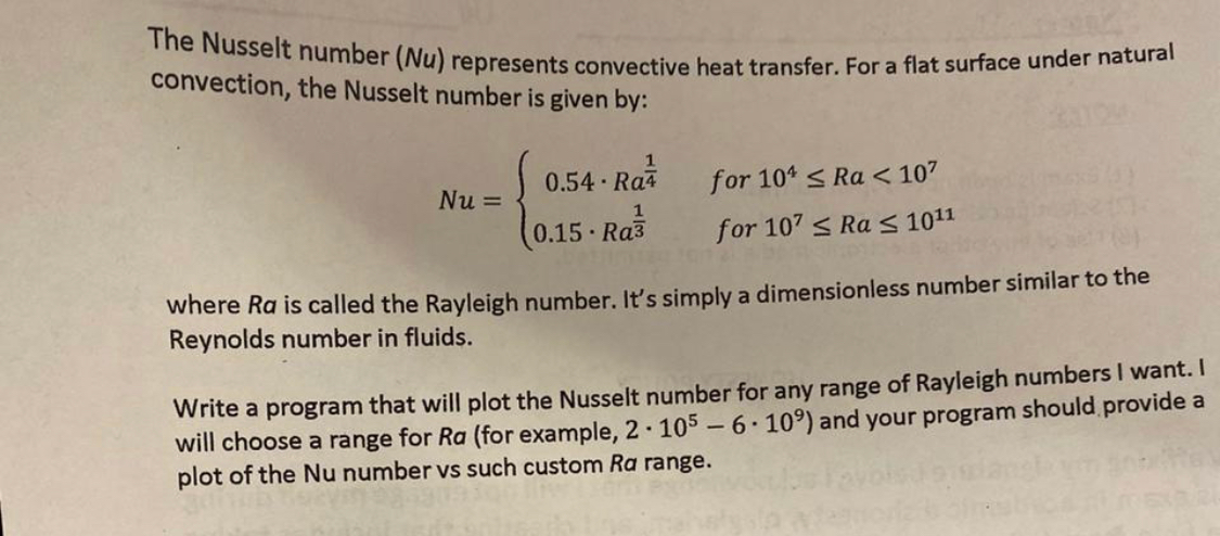 Solved The Nusselt number (Nu) represents convective heat | Chegg.com
