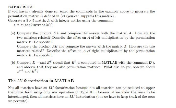 Solved MUST BE DONE IN MATLAB PLEASE INCLUDE ALL CODES AND | Chegg.com