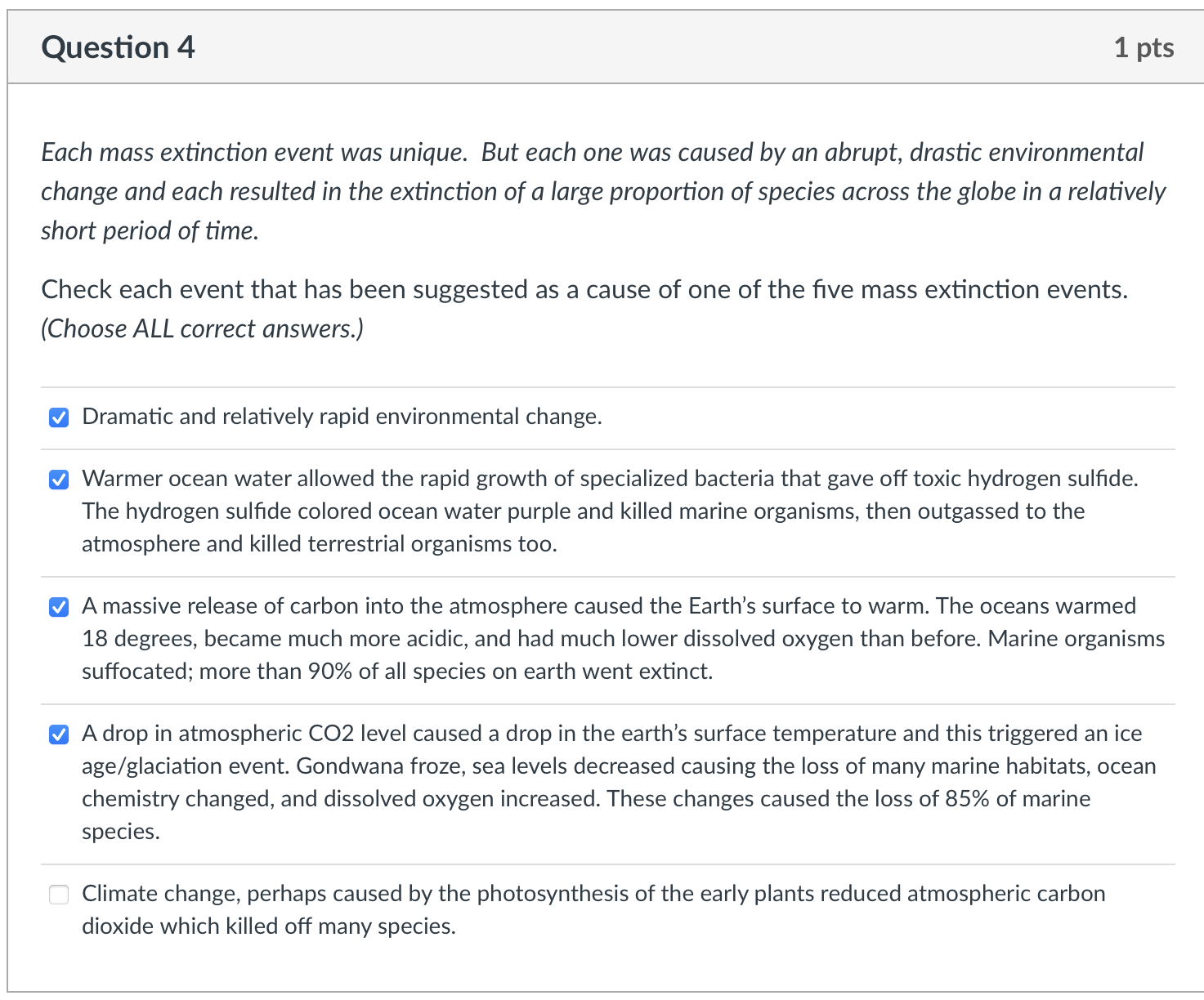 Solved Number the ideas about extinction to show the | Chegg.com