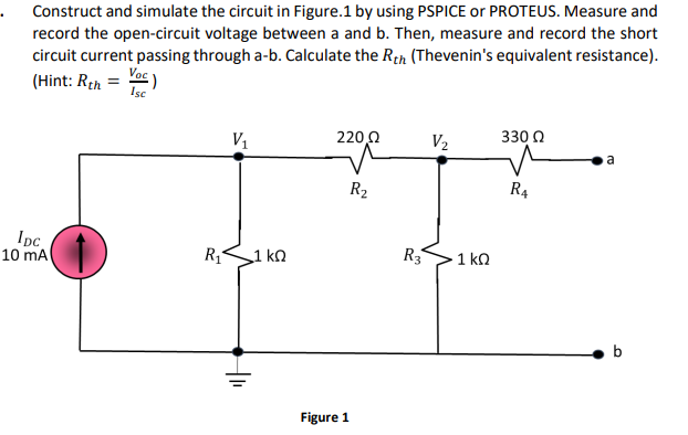 Solved Construct and simulate the circuit in Figure.1 by | Chegg.com