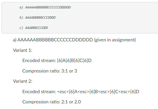 Solved Using the above image as a model, RLE encode each of | Chegg.com