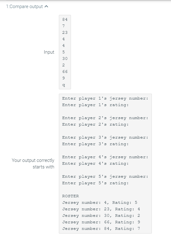 Solved 7.22 LAB ⋆ : Program: Soccer team roster | Chegg.com