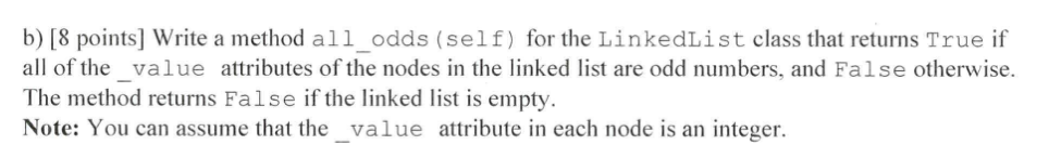 Solved c) [6 points] Write a method remove_first_two (self) | Chegg.com