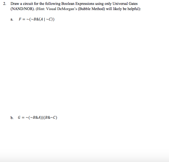 Solved 2. Draw a circuit for the following Boolean | Chegg.com