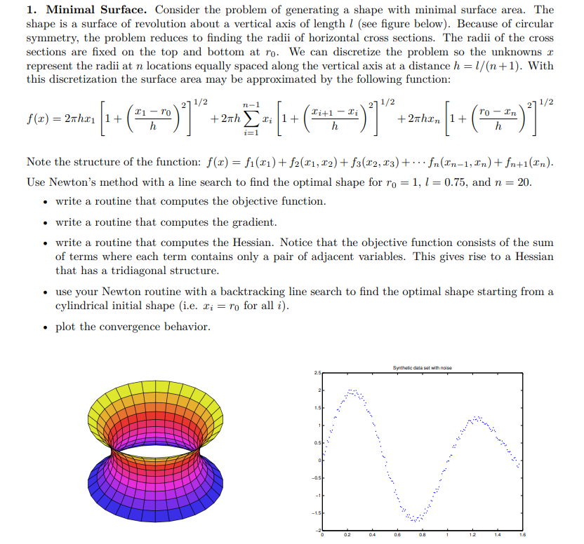 Solved 1. Minimal Surface. Consider the problem of | Chegg.com