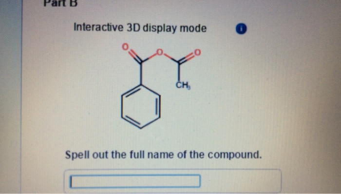 Solved Part B Interactive 3D display mode CHA Spell out the | Chegg.com