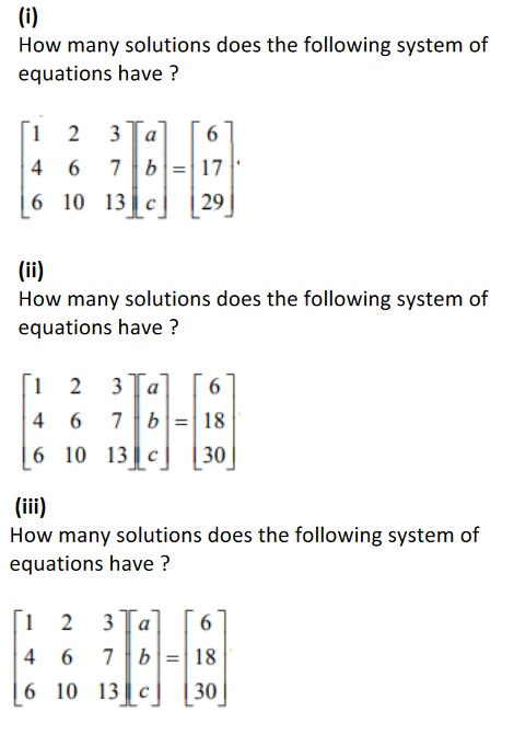 Solved (i) How many solutions does the following system of | Chegg.com
