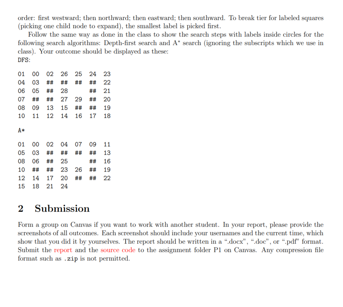 1 Instructions We consider a maze under a windy | Chegg.com