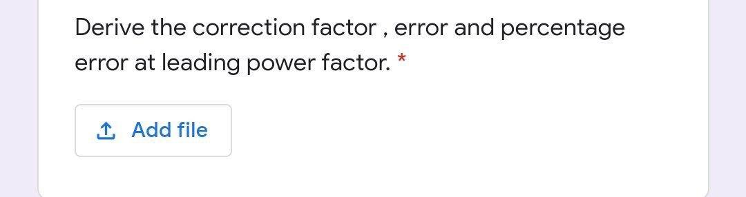 Solved Derive the correction factor , error and percentage | Chegg.com