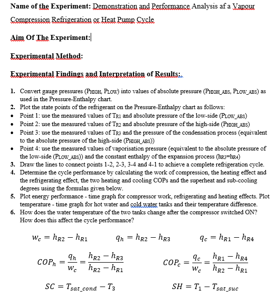 Experimental Findings and Interpretation of Results: | Chegg.com