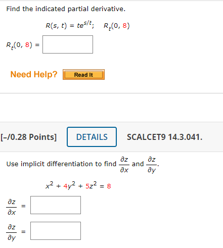 Solved Find the indicated partial derivative. | Chegg.com