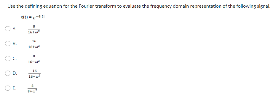 Solved Use the defining equation for the Fourier transform | Chegg.com