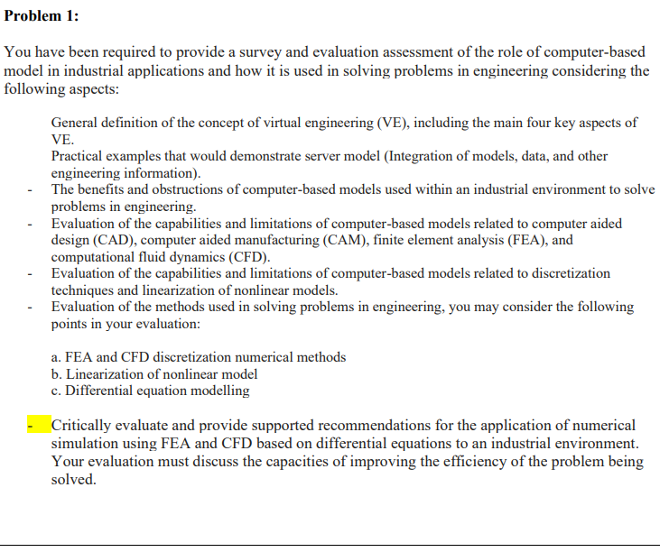 Solved have been required to provide a survey and evaluation | Chegg.com