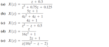 Solved 1. Determine the inverse z transform x [n] of the | Chegg.com