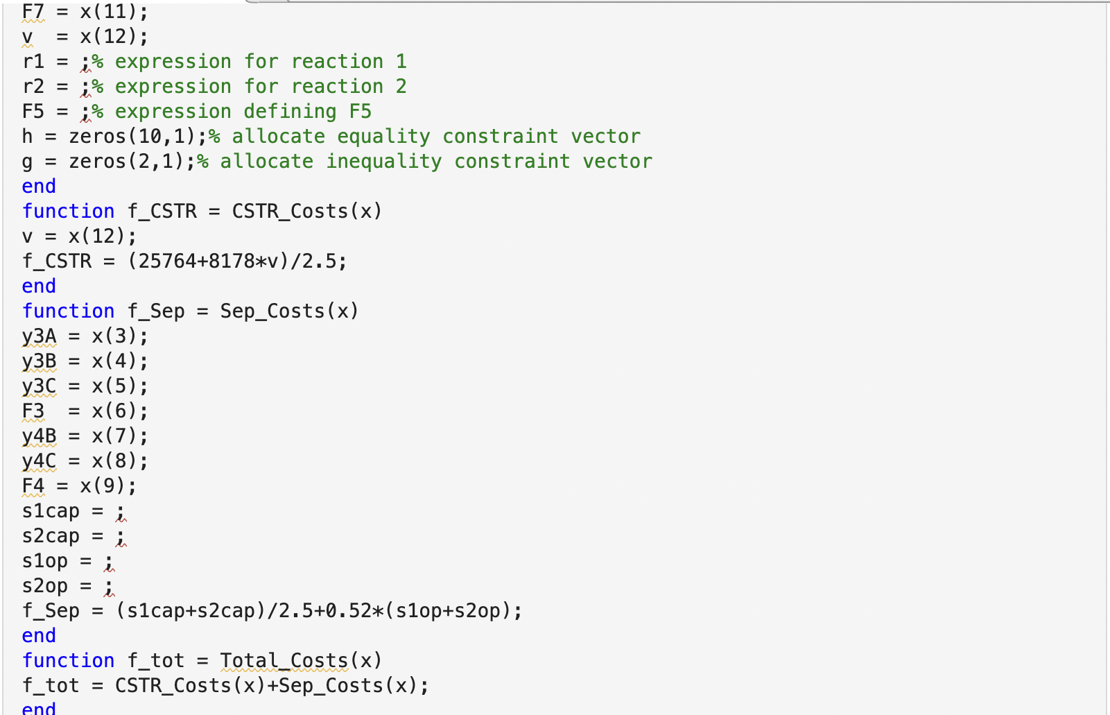 Solved Problem 2: Optimal Reactor Design Consider the design | Chegg.com