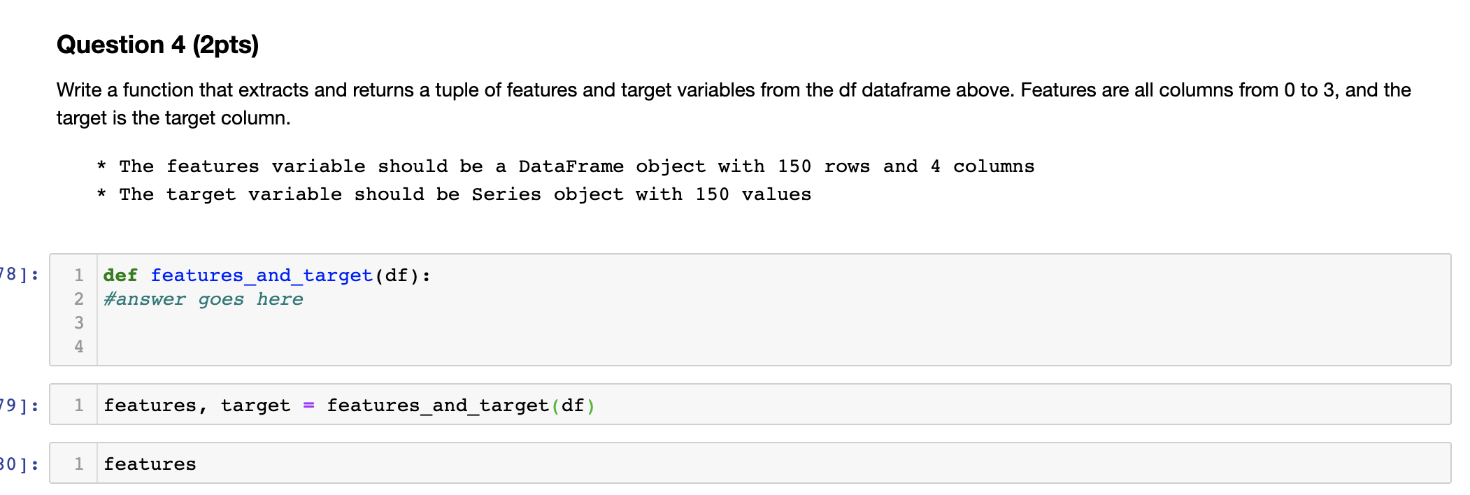 Solved Question 4 (2pts) Write a function that extracts and | Chegg.com