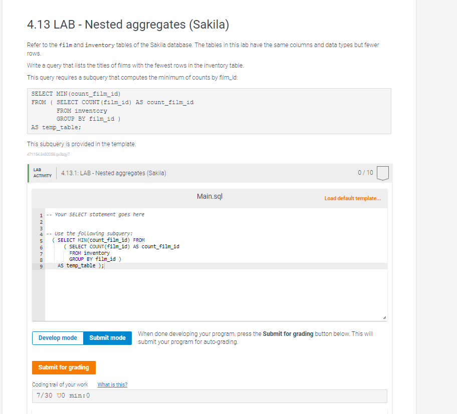Solved When done developing your program, press the Submit | Chegg.com