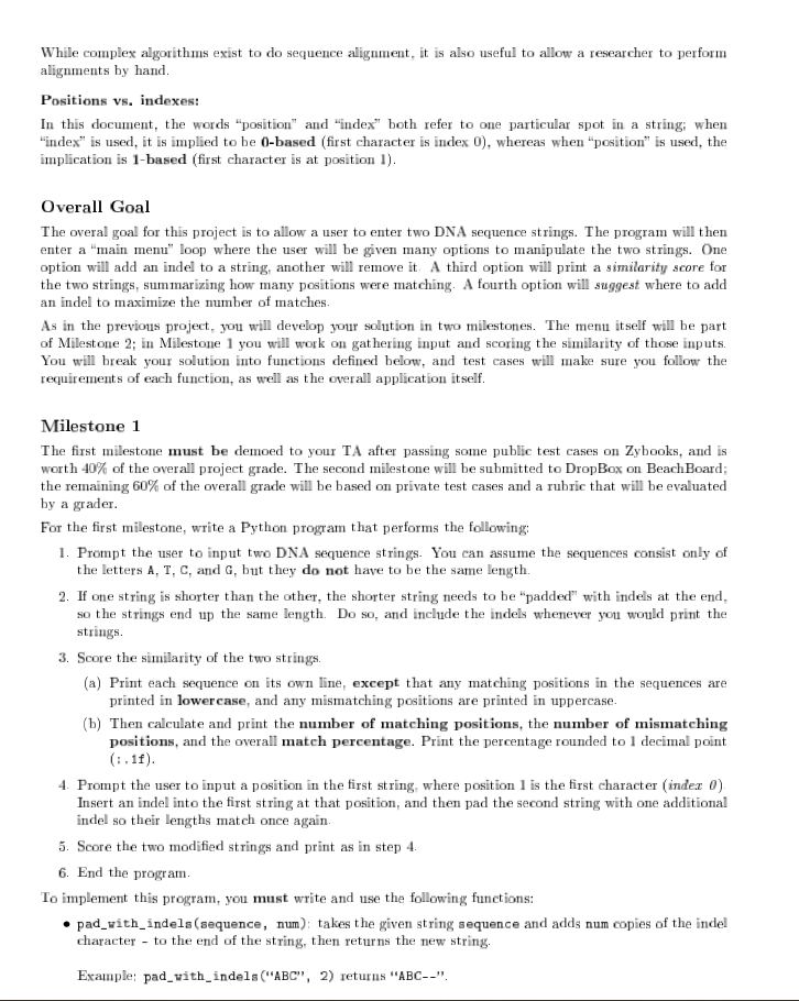 While complex algorithms exist to do sequence | Chegg.com