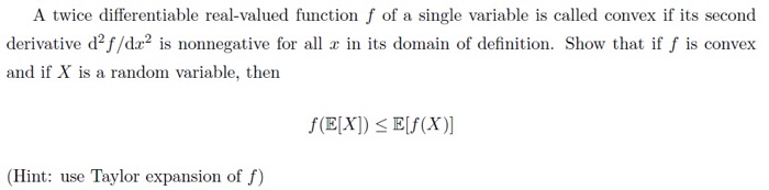 Solved A twice dierentiable real-valued function f of a | Chegg.com
