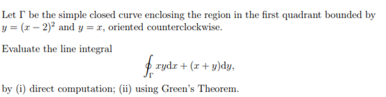 Solved Let I be the simple closed curve enclosing the region | Chegg.com