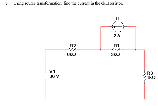 Solved 3. Using source transformation, find the current in | Chegg.com