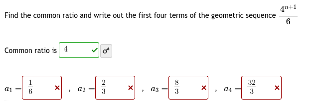 Solved Find the common ratio and write out the first four | Chegg.com