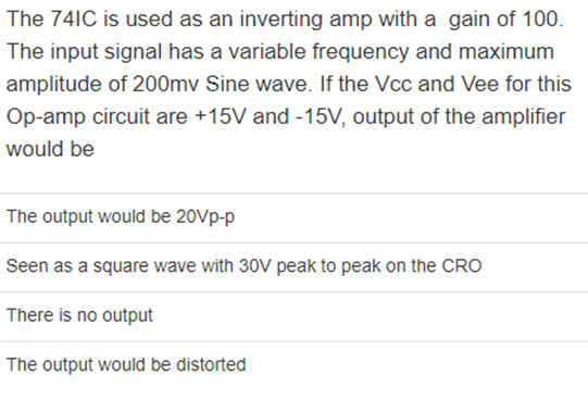 Solved The 741C is used as an inverting amp with a gain of | Chegg.com