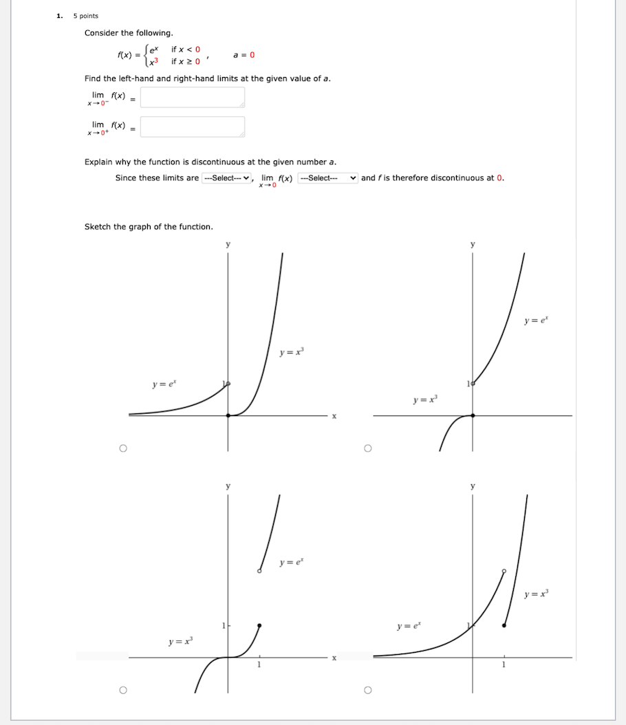 Solved 1. 5 points Consider the following. if x