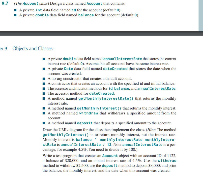 Solved USE JAVA! I don't need the UML diagram. Please start | Chegg.com