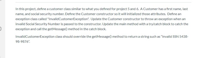 Solved In this project, define a customer class similar to | Chegg.com