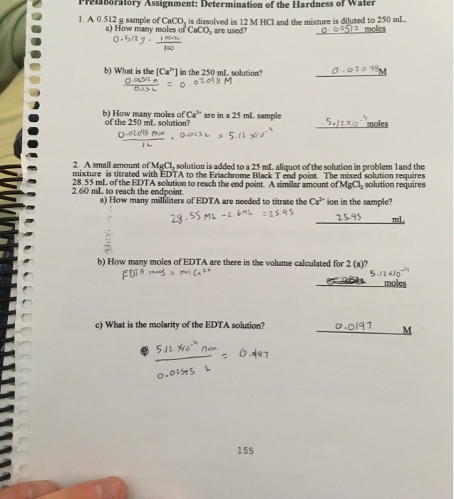 Solved Prelaboratory Assignment: Determination of the | Chegg.com
