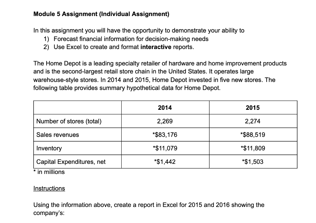 Module 5 Assignment (Individual Assignment) In this | Chegg.com