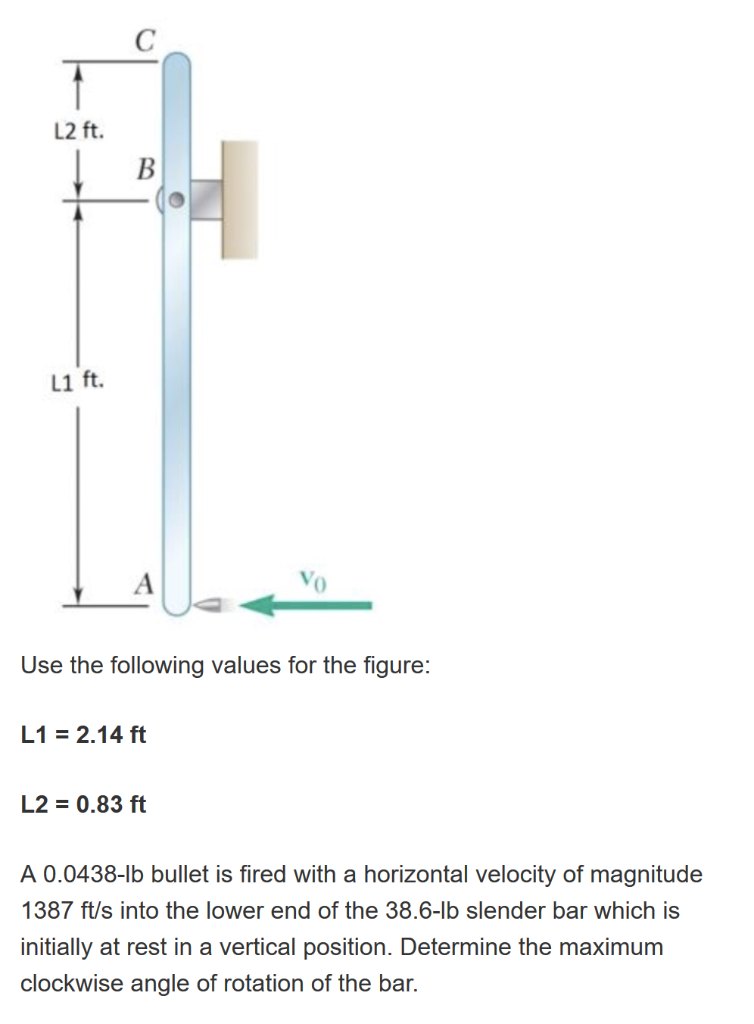 Solved L2 ft. B) L1 ft. Use the following values for the | Chegg.com