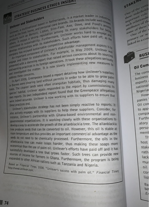 Solved QUESTION A Please read about stakeholder | Chegg.com