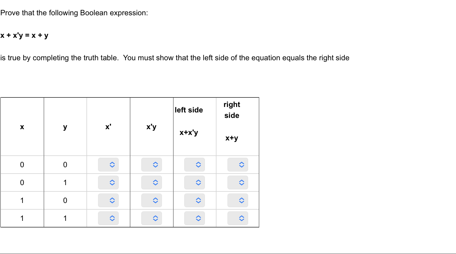 Solved Prove That The Following Boolean Expression